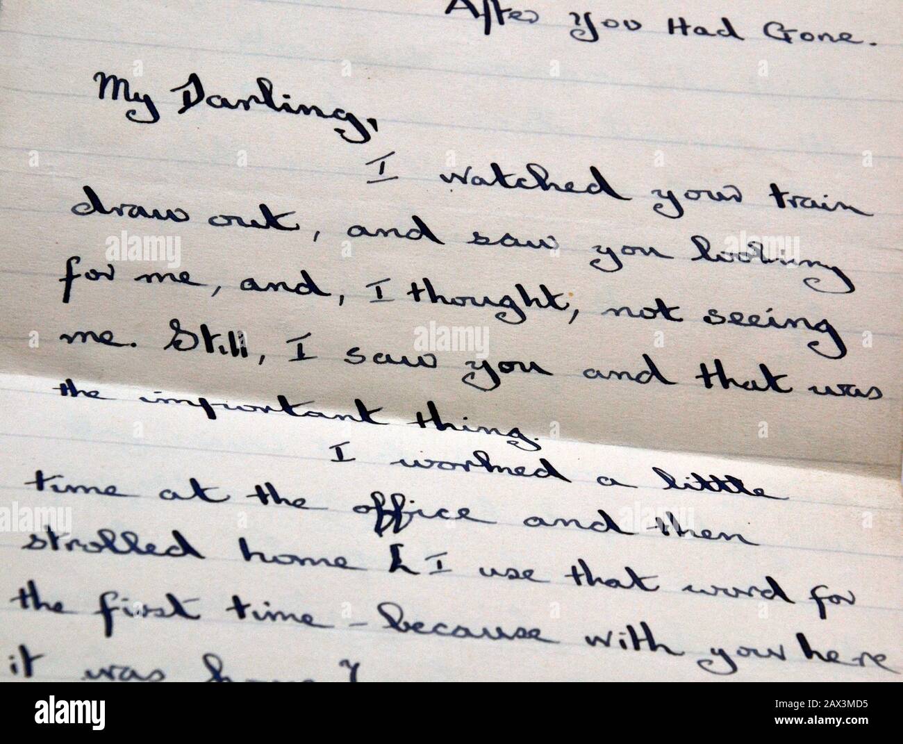 An antique, 1940's handwritten love letter which begins: "My Darling ...