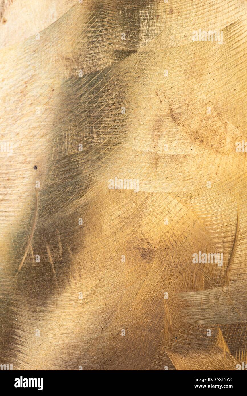 Texture of grunge bronze metal surface with scratches Stock Photo - Alamy
