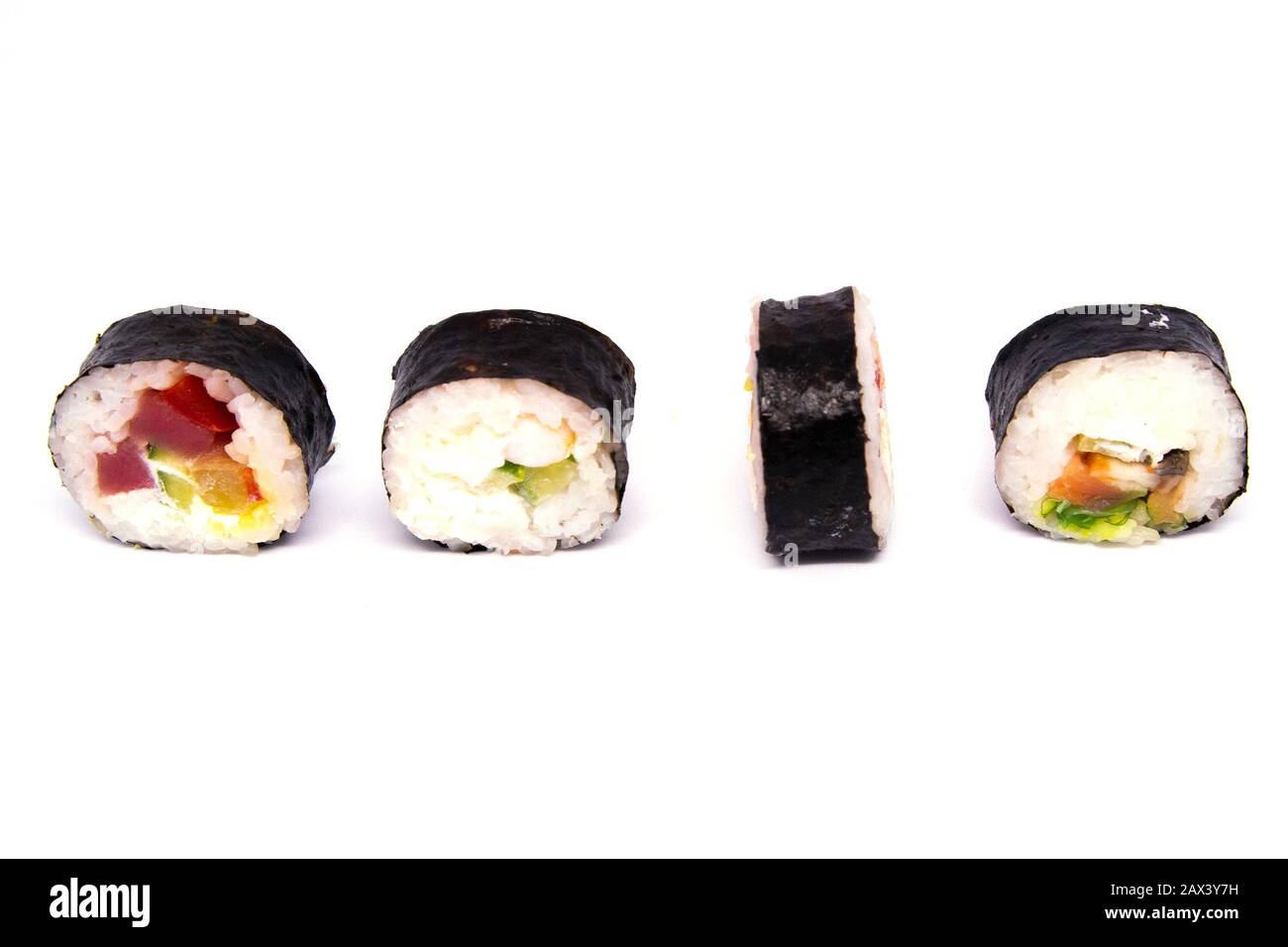 A set of rolls of different kinds isolated on a white background Stock ...