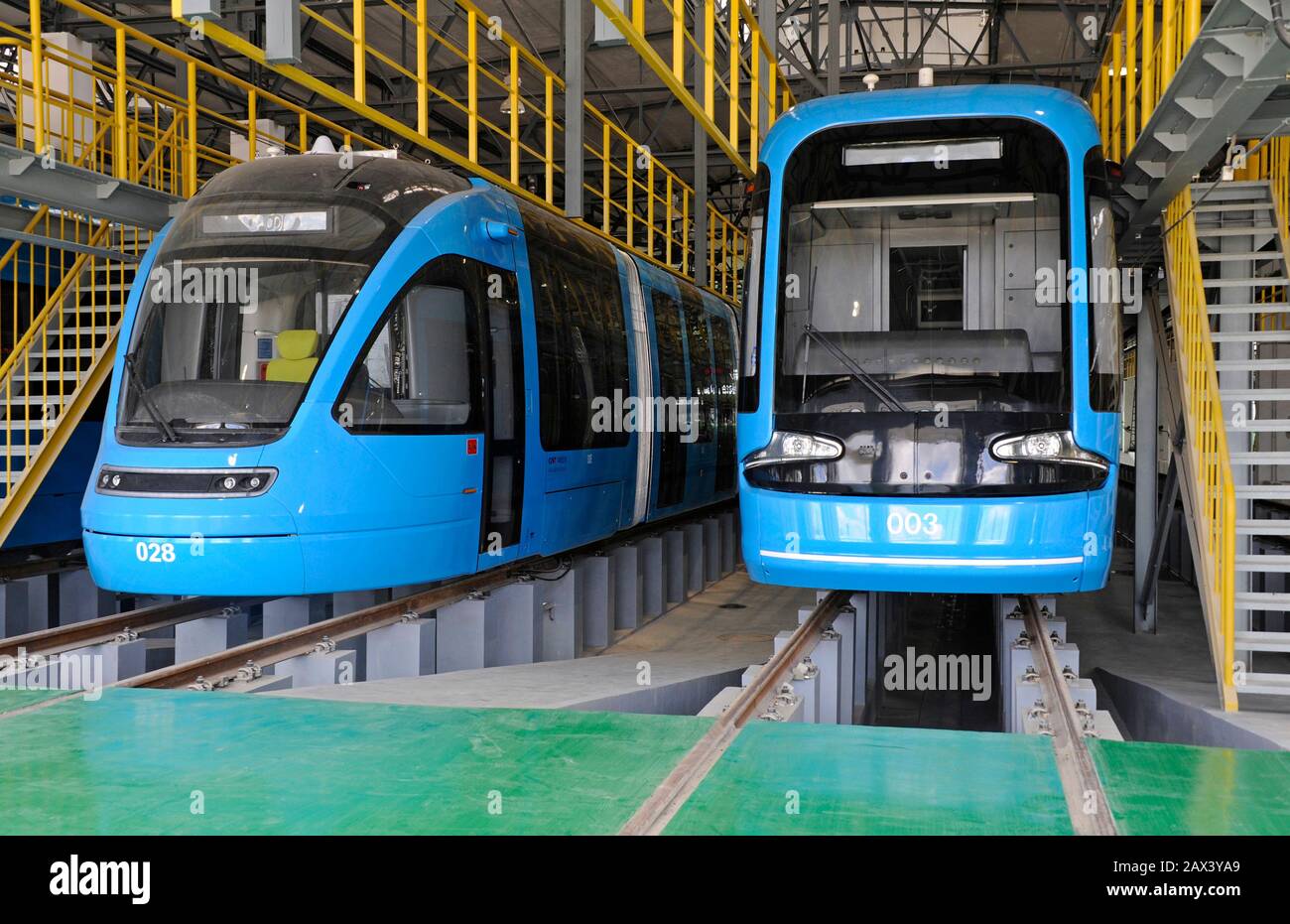 Shenyang's modern tram system opened for use in August 2013. Trams are ...