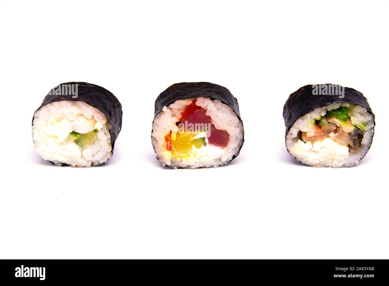 A set of rolls of different kinds isolated on a white background Stock ...