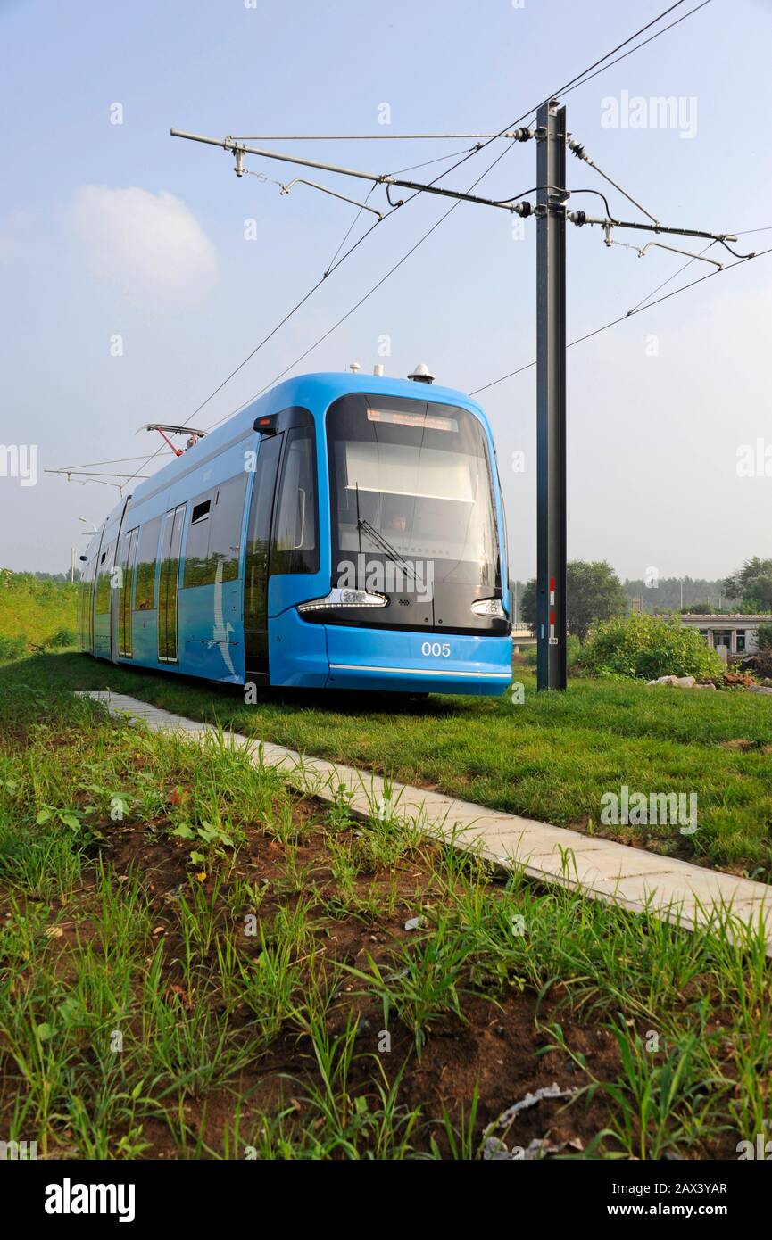 Shenyang's modern tram system opened for use in August 2013 with a line ...