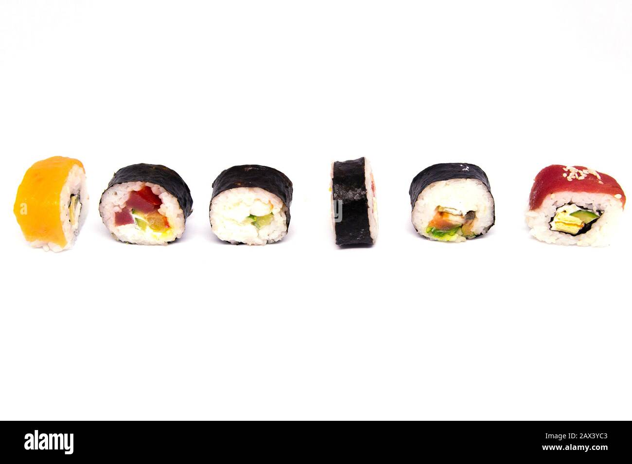 A set of rolls of different kinds isolated on a white background Stock ...