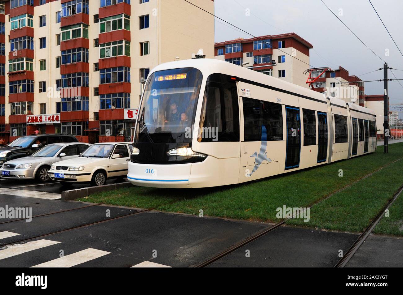 Shenyang's modern tram system opened for use in August 2013 with a line ...
