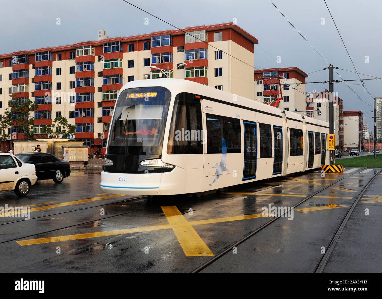 Shenyang's modern tram system opened for use in August 2013 with a line ...
