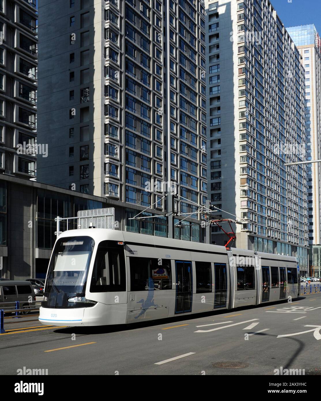 Shenyang's modern tram system opened for use in August 2013 with a line ...