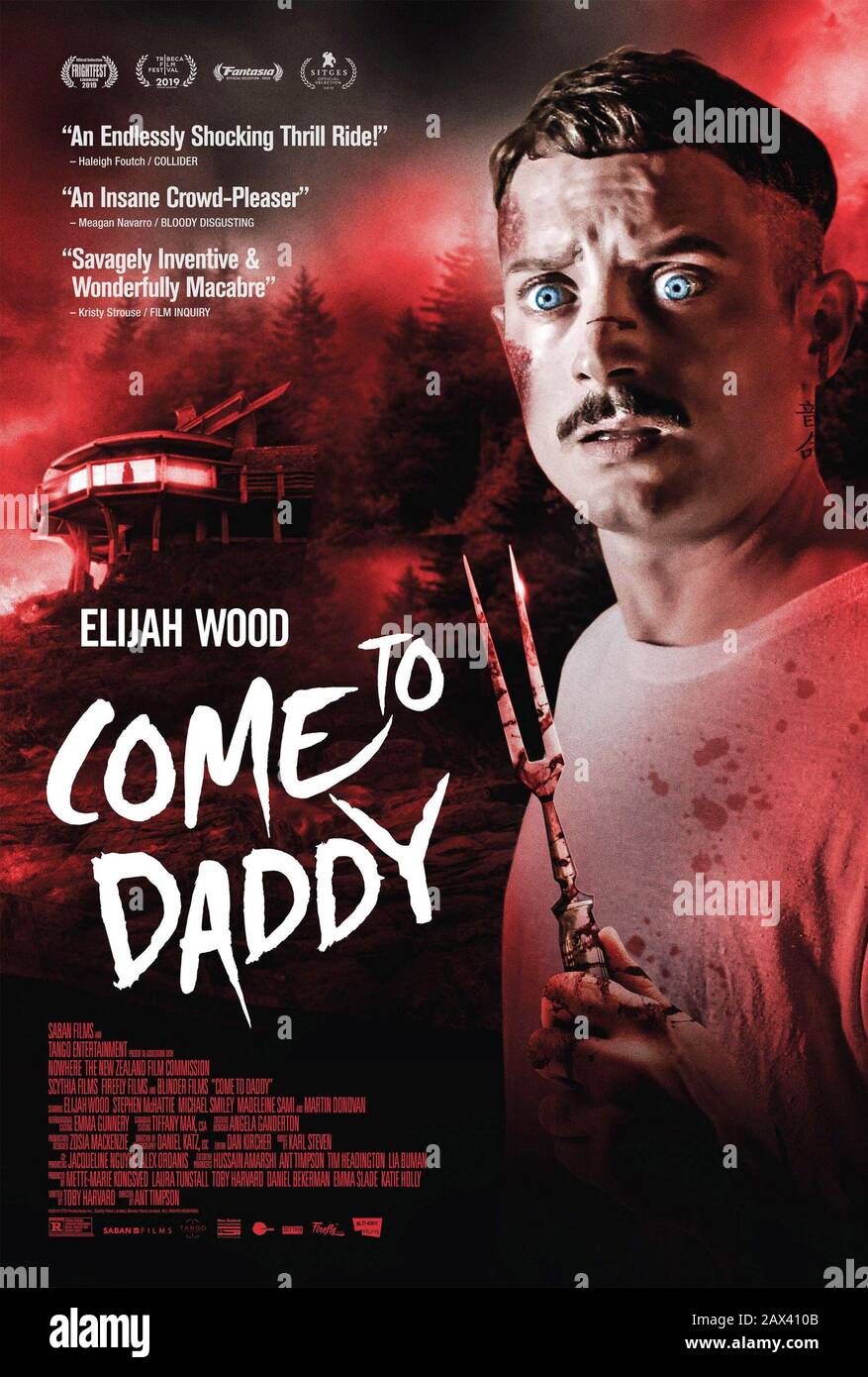 COME TO DADDY, Us poster, Elijah Wood, 2019. © Saban Films / courtesy ...