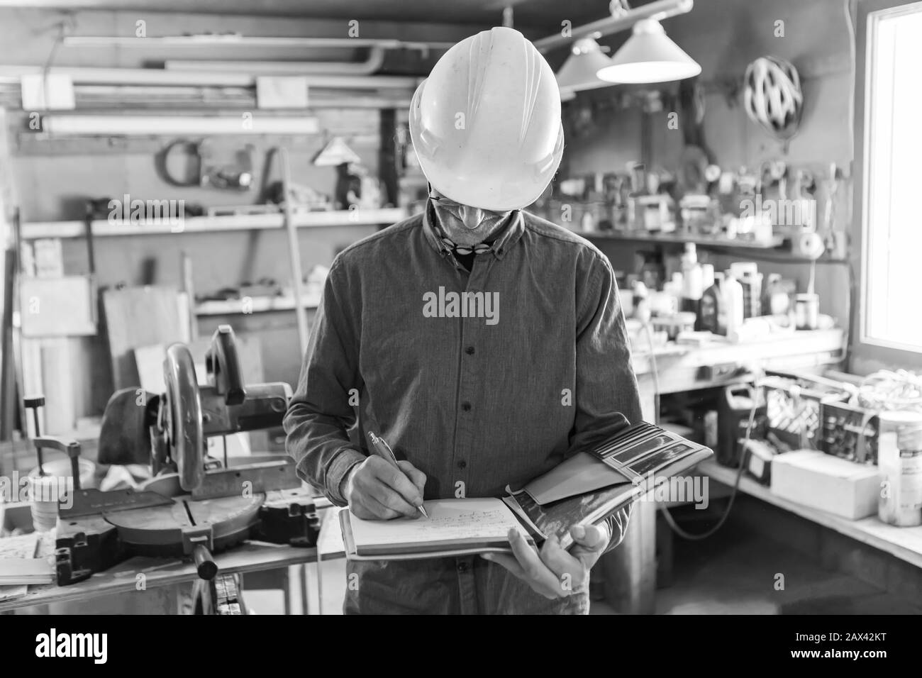 Inspecting site Black and White Stock Photos & Images - Alamy