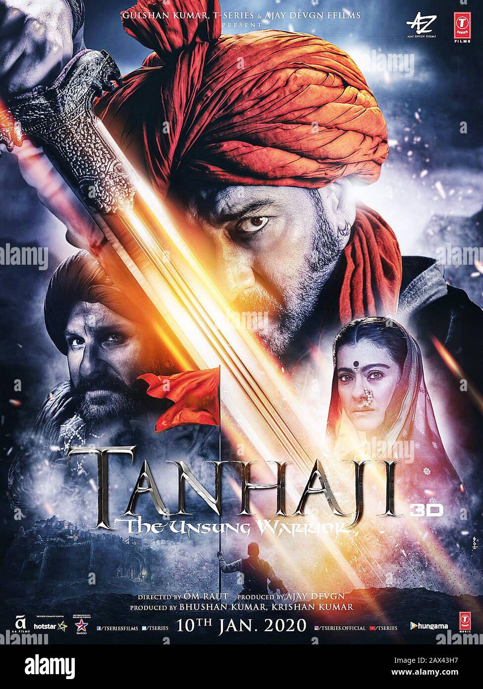 TANHAJI: THE UNSUNG WARRIOR, Indian poster, from left: Saif Ali Khan ...