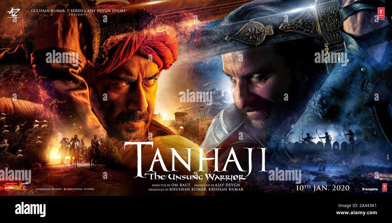 TANHAJI: THE UNSUNG WARRIOR, Indian poster, from left: Ajay Devgn, Saif ...