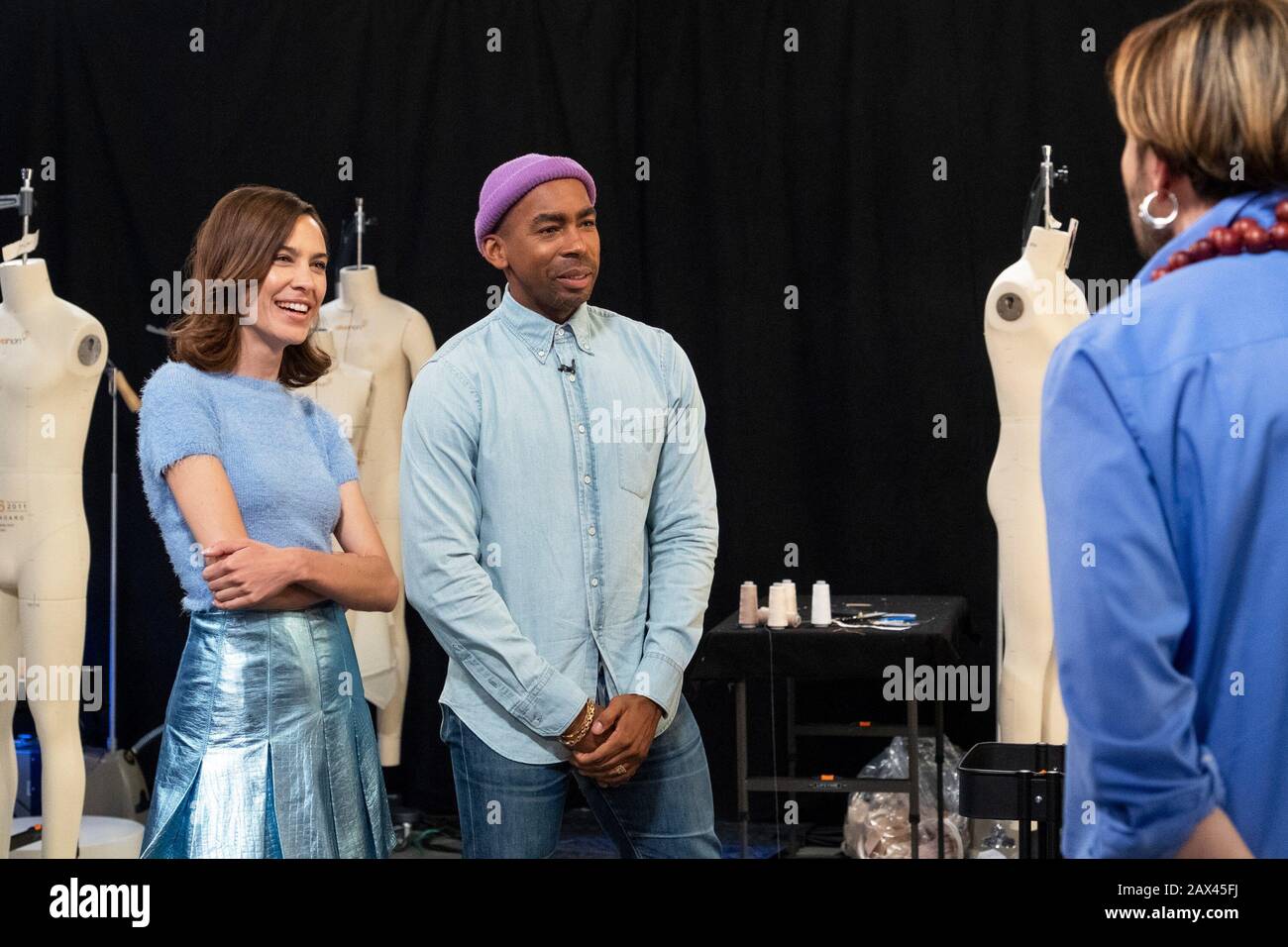 NEXT IN FASHION, from left: host Alexa Chung, celebrity stylist Jason ...