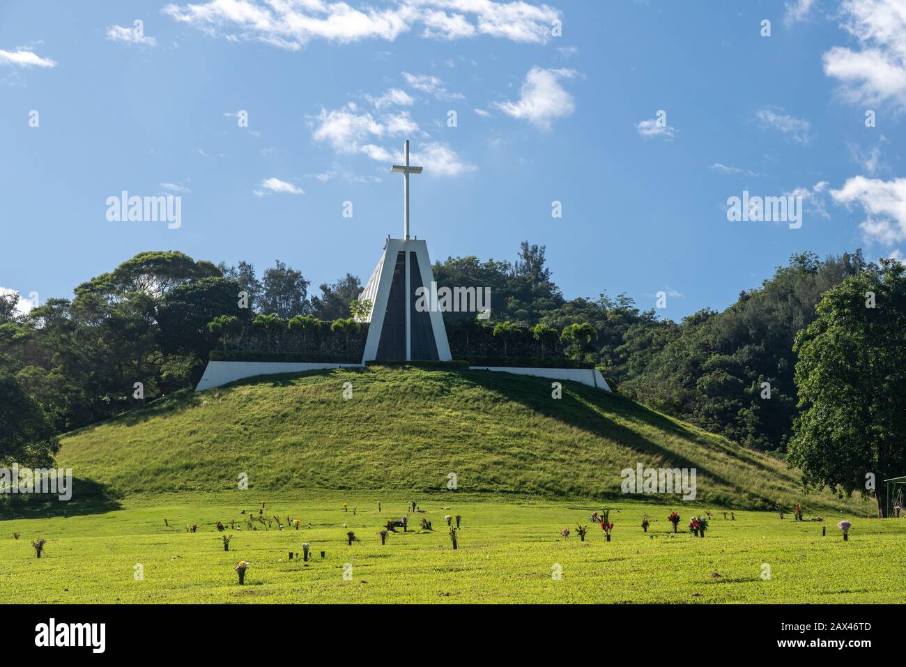 Modern church or chapel in the graveyard of the Valley of the Temples ...