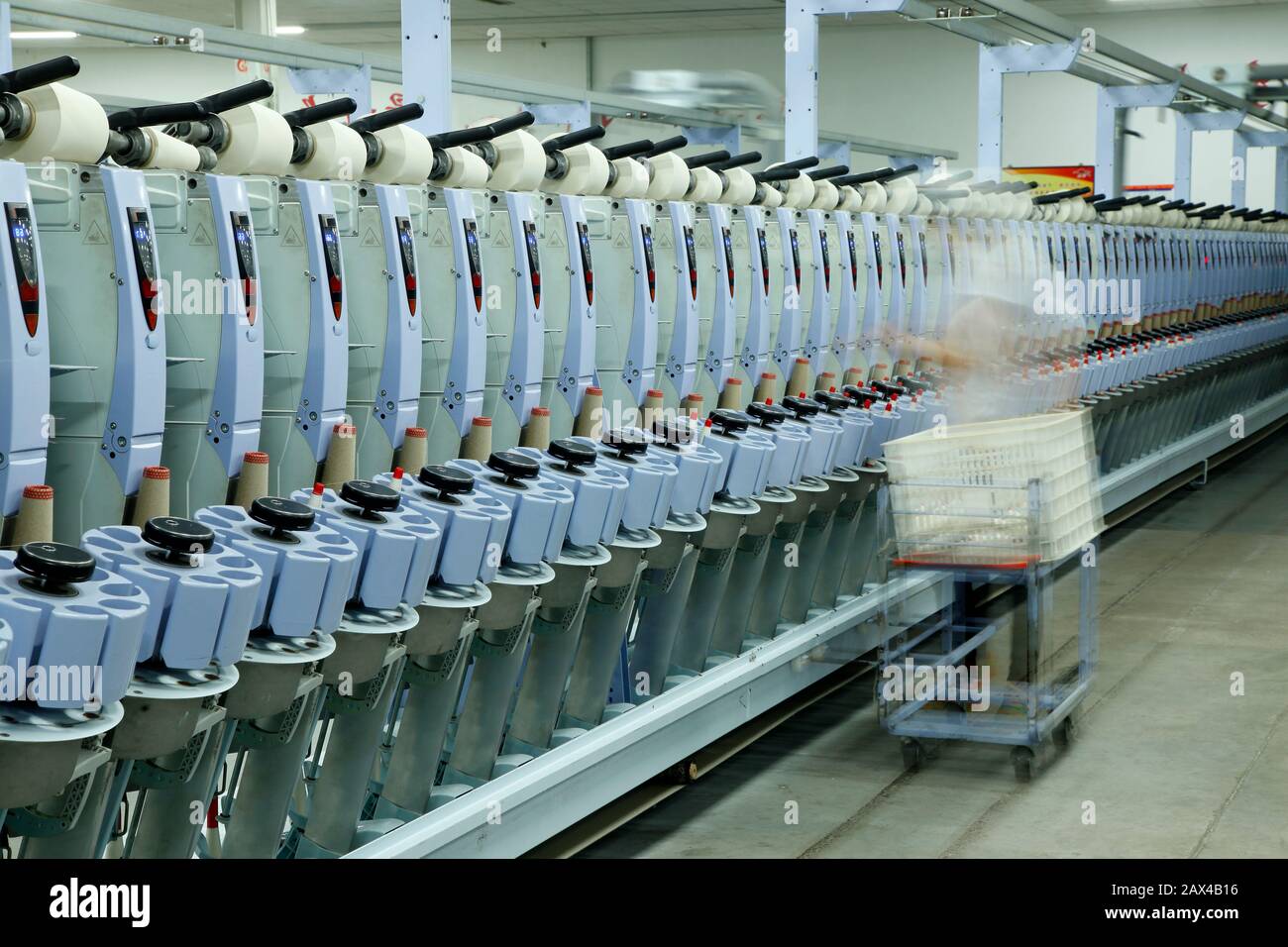 The spinning mill workshop Stock Photo - Alamy