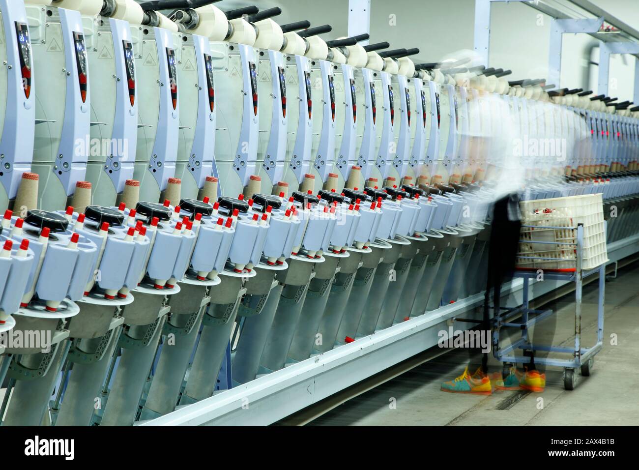 The spinning mill workshop Stock Photo - Alamy