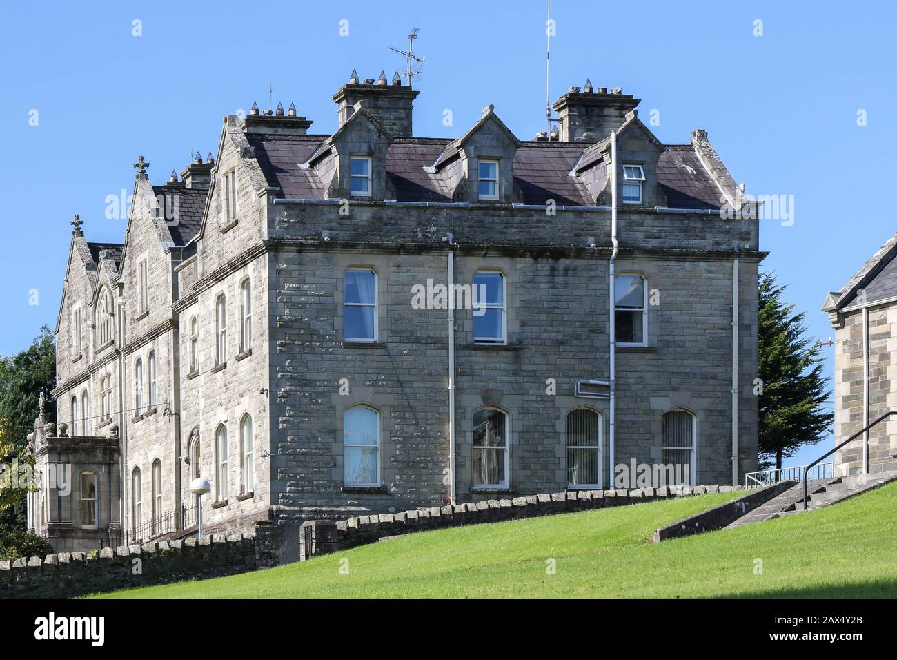 Old stone convent building in Ireland at Letterkenny, County Donegal ...