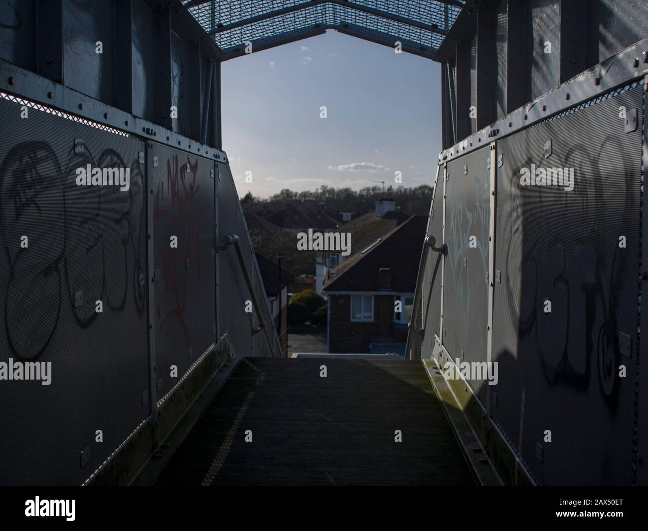 Rail bridge stairs hi-res stock photography and images - Alamy