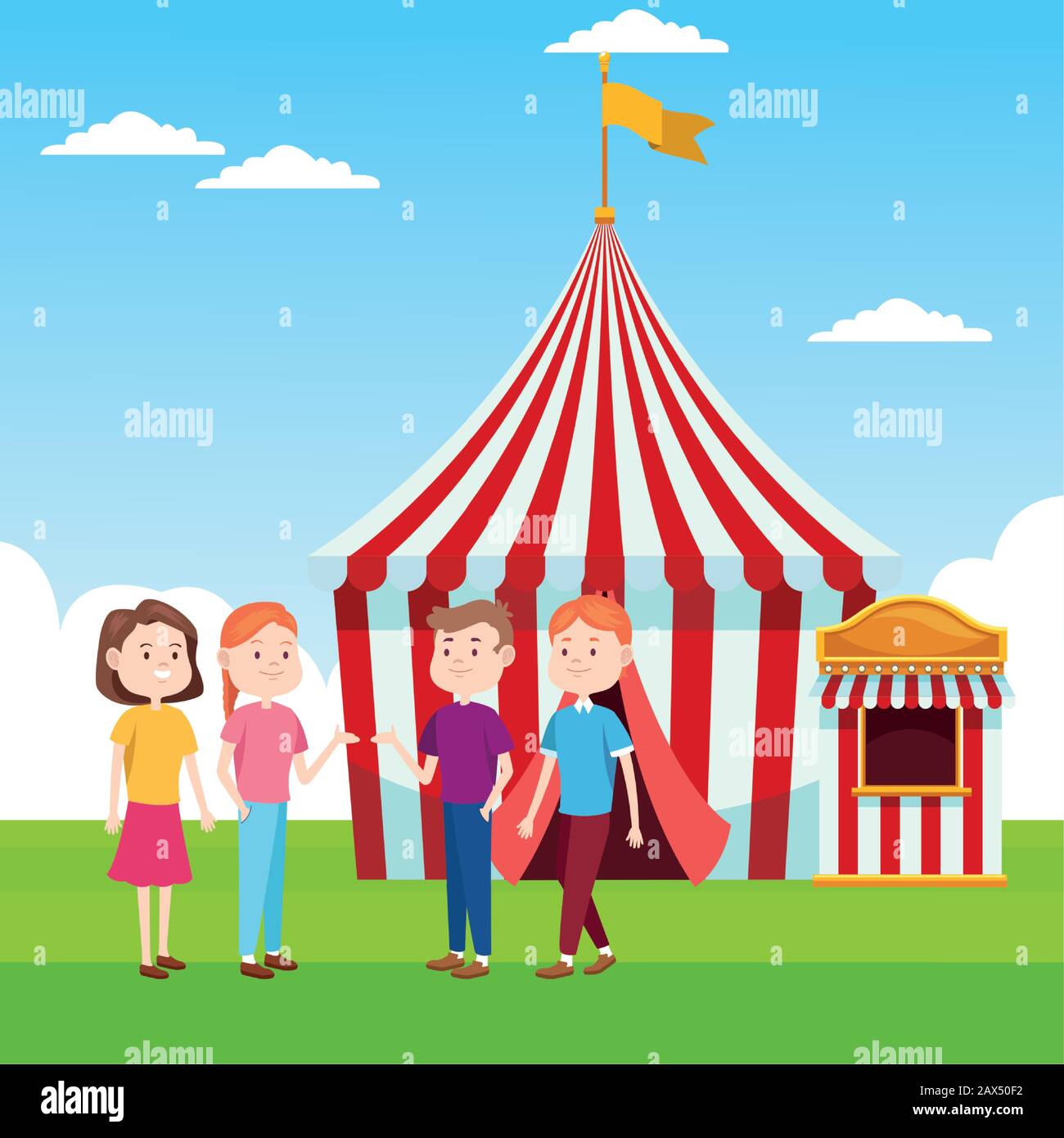 Standing tent Stock Vector Images - Alamy
