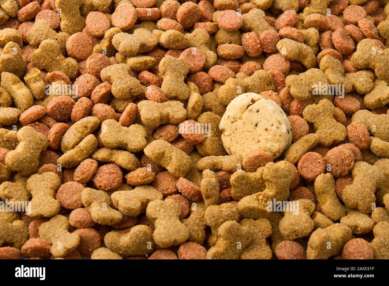 dog food, top view, seen from up close Stock Photo - Alamy
