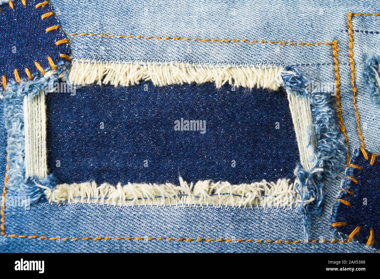 Cowboy cloth texture, close up Stock Photo - Alamy