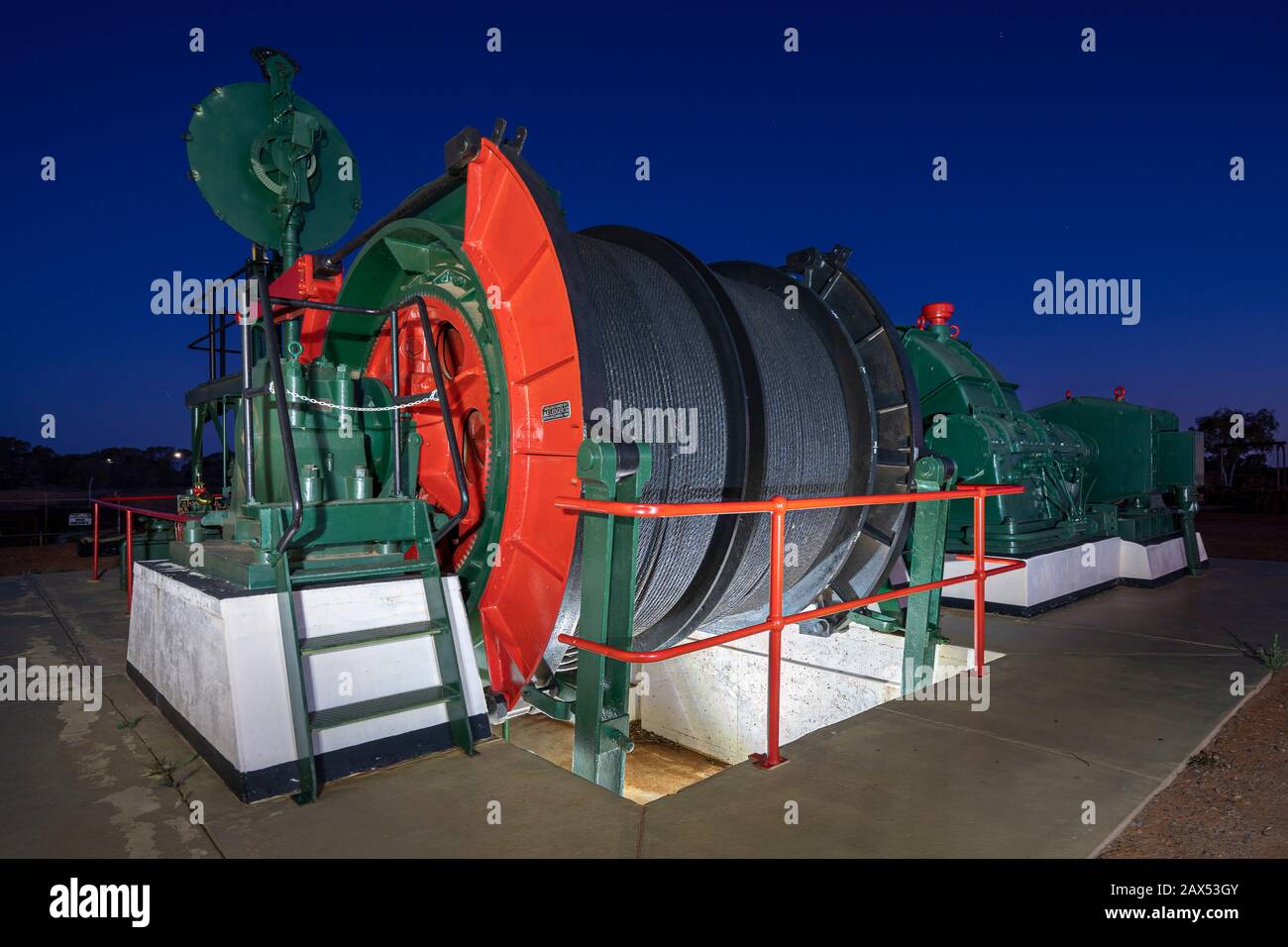 Restored Hill 60 Winder from Boogardie Gold Fields at Mt Magnet Mining ...