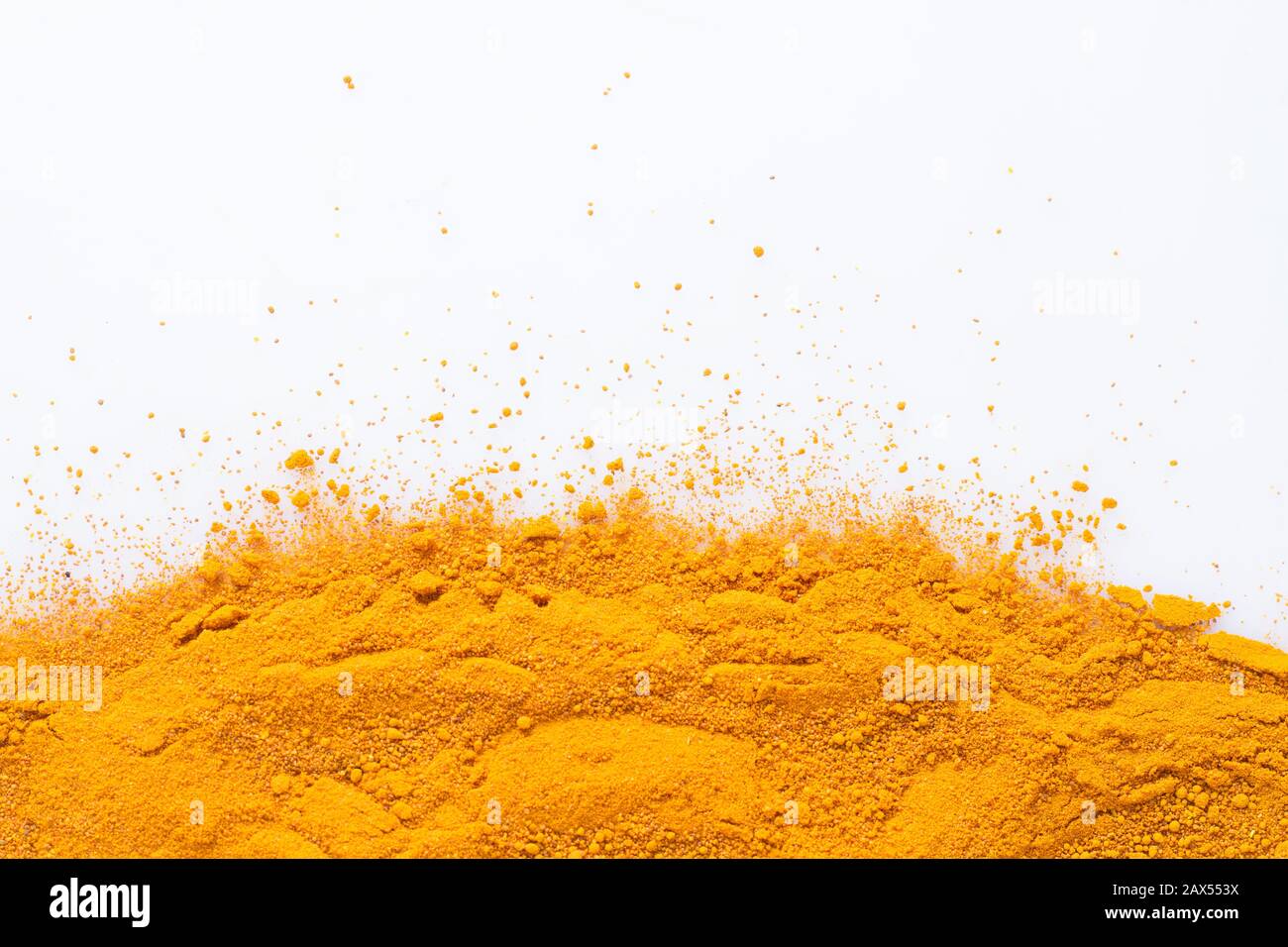 turmeric powder isolated on white background Stock Photo - Alamy