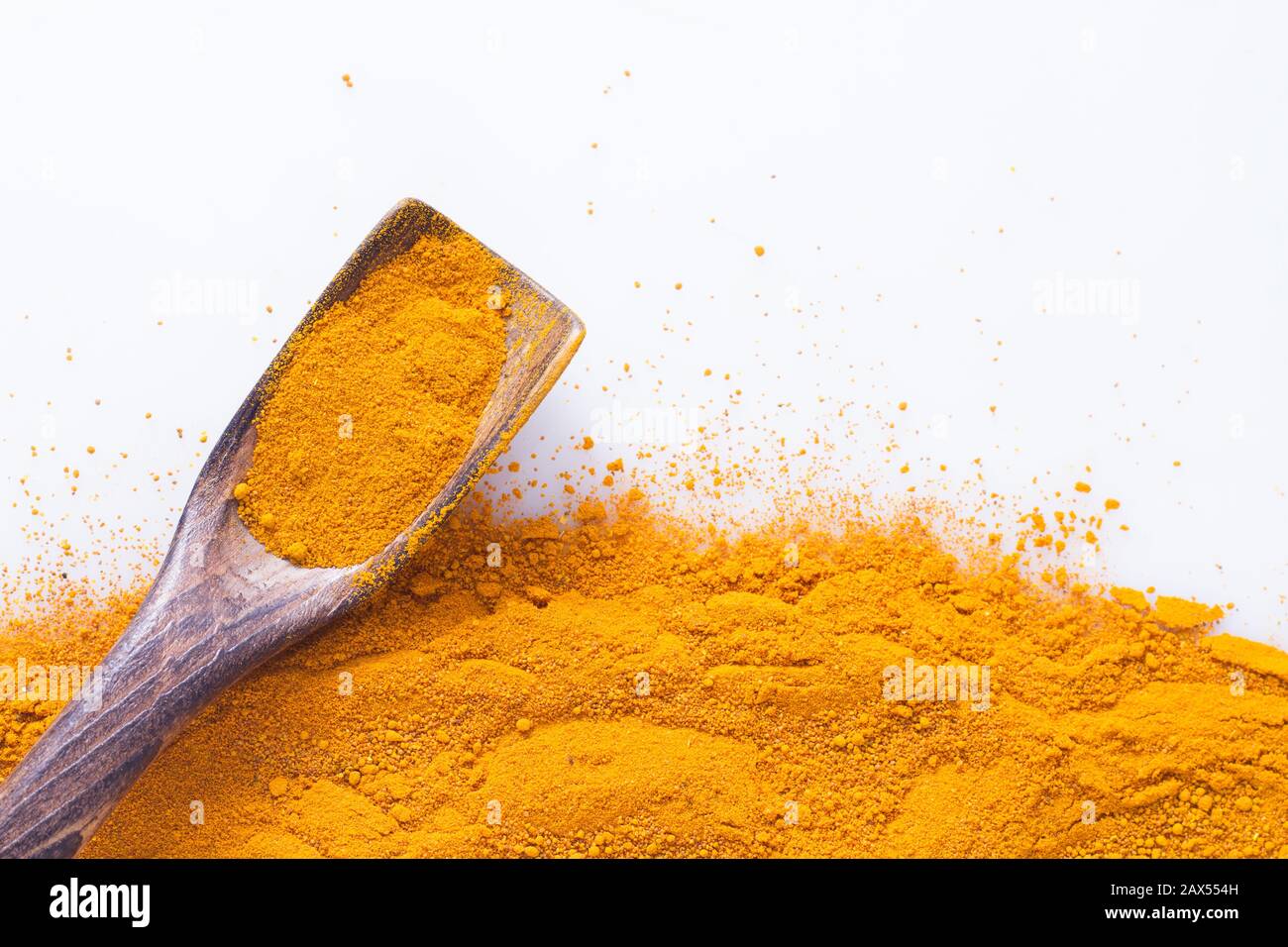 turmeric powder isolated on white background Stock Photo - Alamy