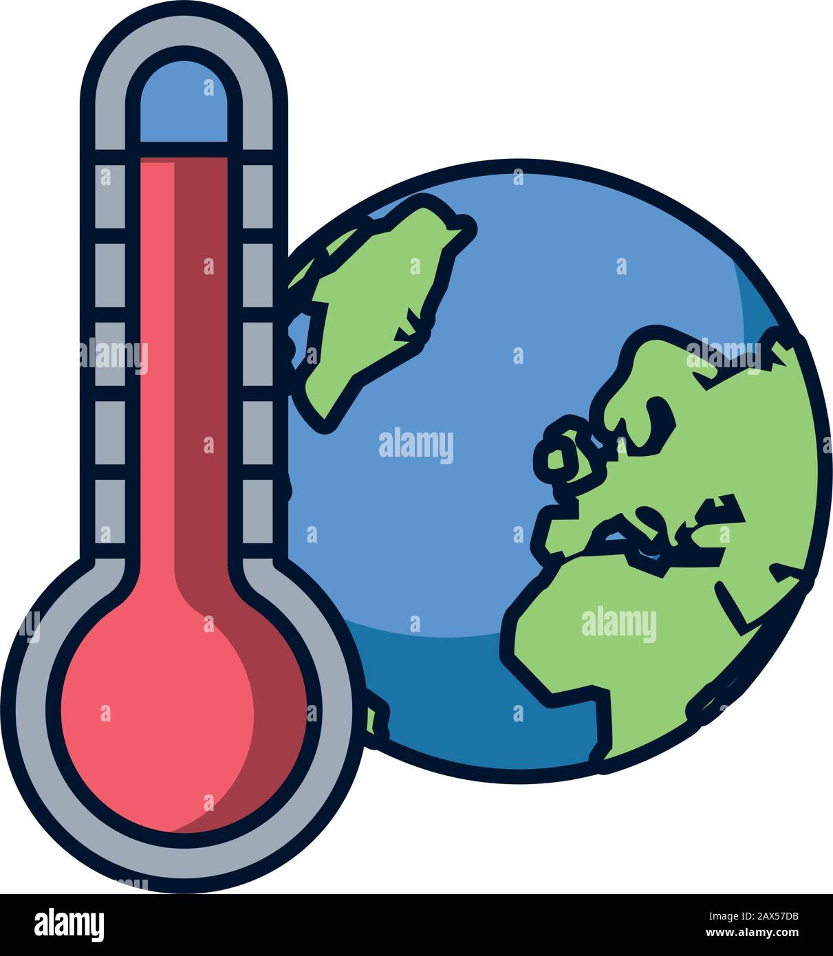 Globe planet earth world thermometer Stock Vector Images - Alamy