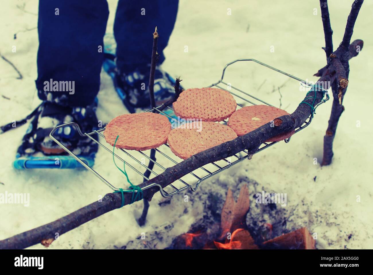 cooking over the fire Stock Photo - Alamy