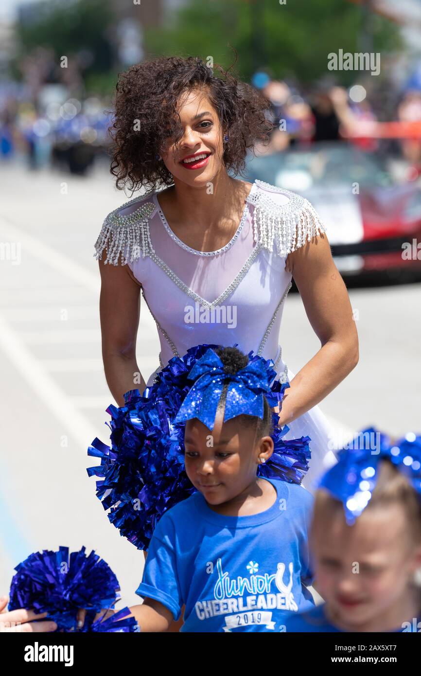Indianapolis, Indiana, USA - May 25, 2019: Indy 500 Parade, Colts ...