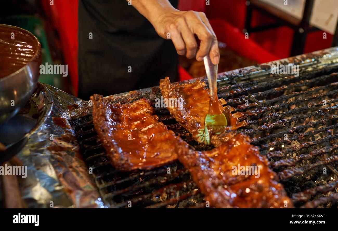 Chinese barbecue spare ribs hi-res stock photography and images - Alamy