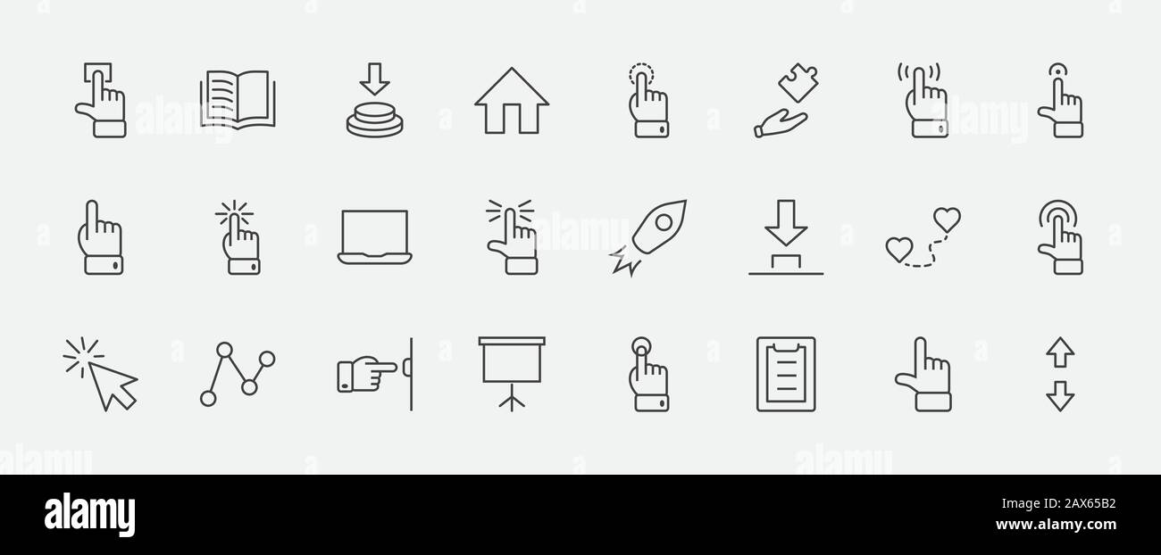Click Set of Buttons related Vector Icons. Contains such Icons as ...