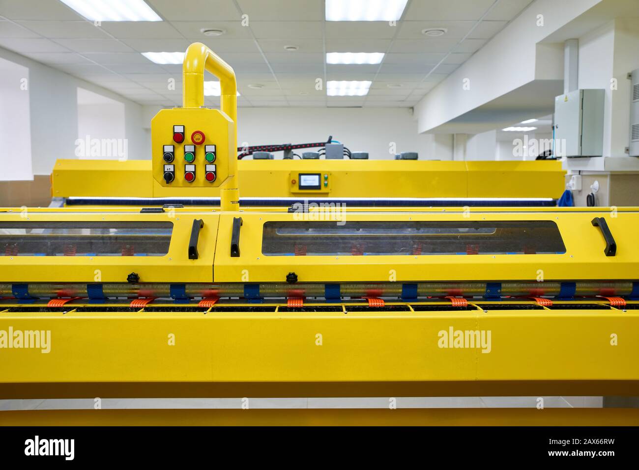 Automatic Industrial line for washing and cleaning dirty carpets Stock ...