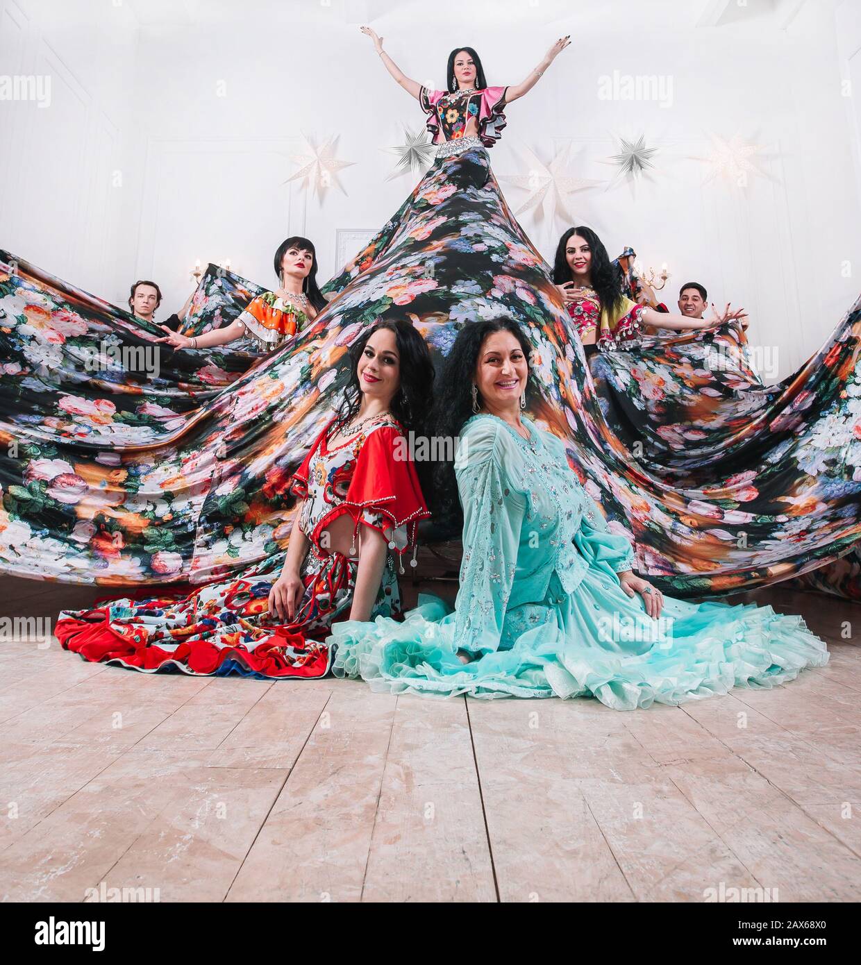 Gypsy show on stage cabaret . photo with copy space Stock Photo - Alamy