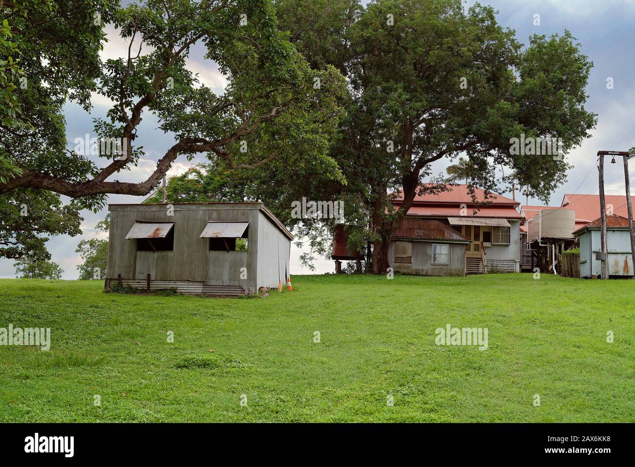 An old Australian colonial homestead built by the early settlers to ...