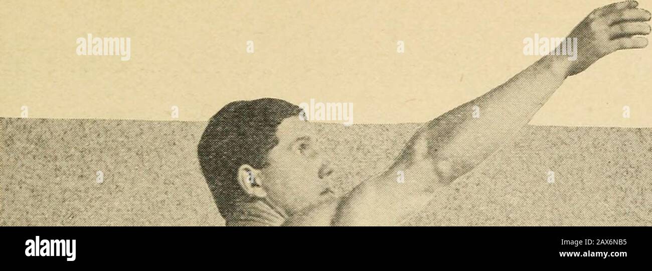 Health, strength & power; . right arm around behind the bodyuntil it ...