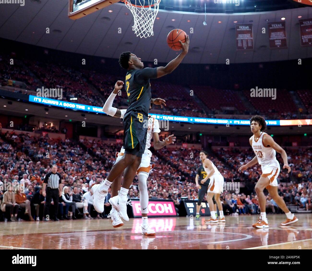 Texas, USA. 10th Feb, 2020. Devonte Bandoo #2 of the Baylor Bears in ...