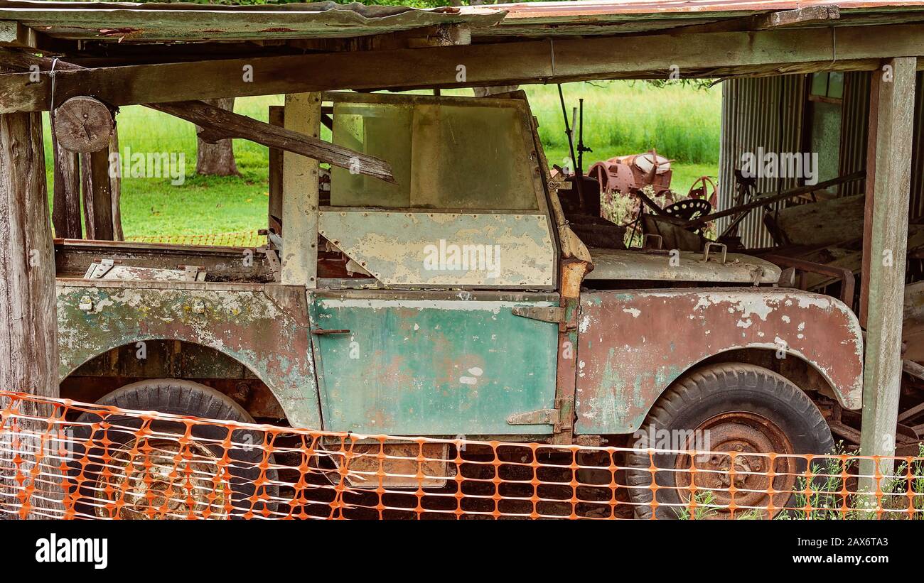 Mackay, Queensland, Australia - February 2020: An old vintage car on ...