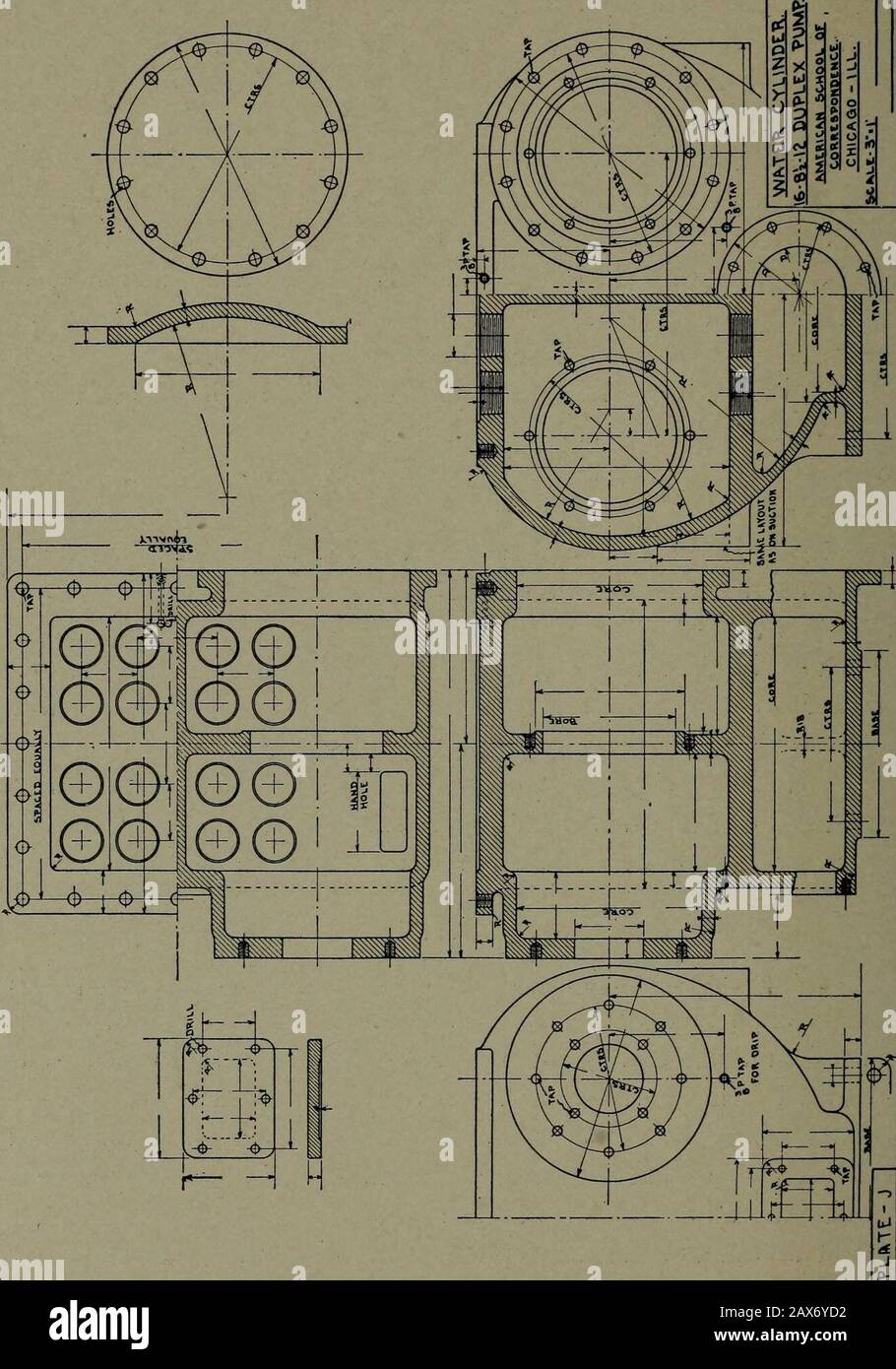 Machine drawing; a practical guide to the standard methods of graphical ...