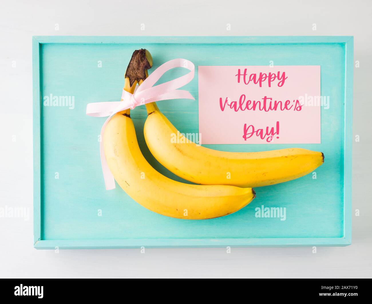 Two bananas. Happy valentines day greetings Stock Photo - Alamy