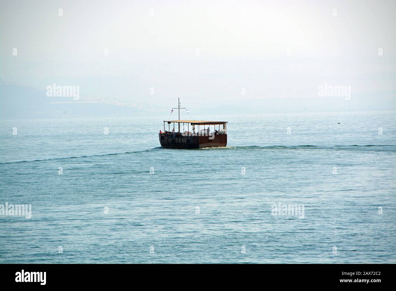 Boat on the Sea of Galilee Stock Photo - Alamy