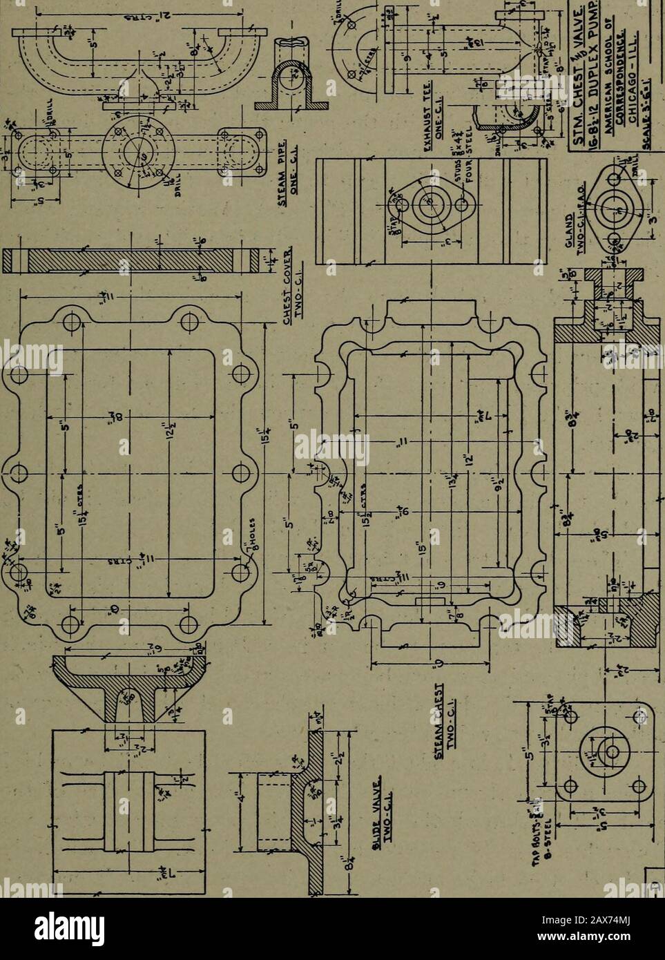 Machine drawing; a practical guide to the standard methods of graphical ...