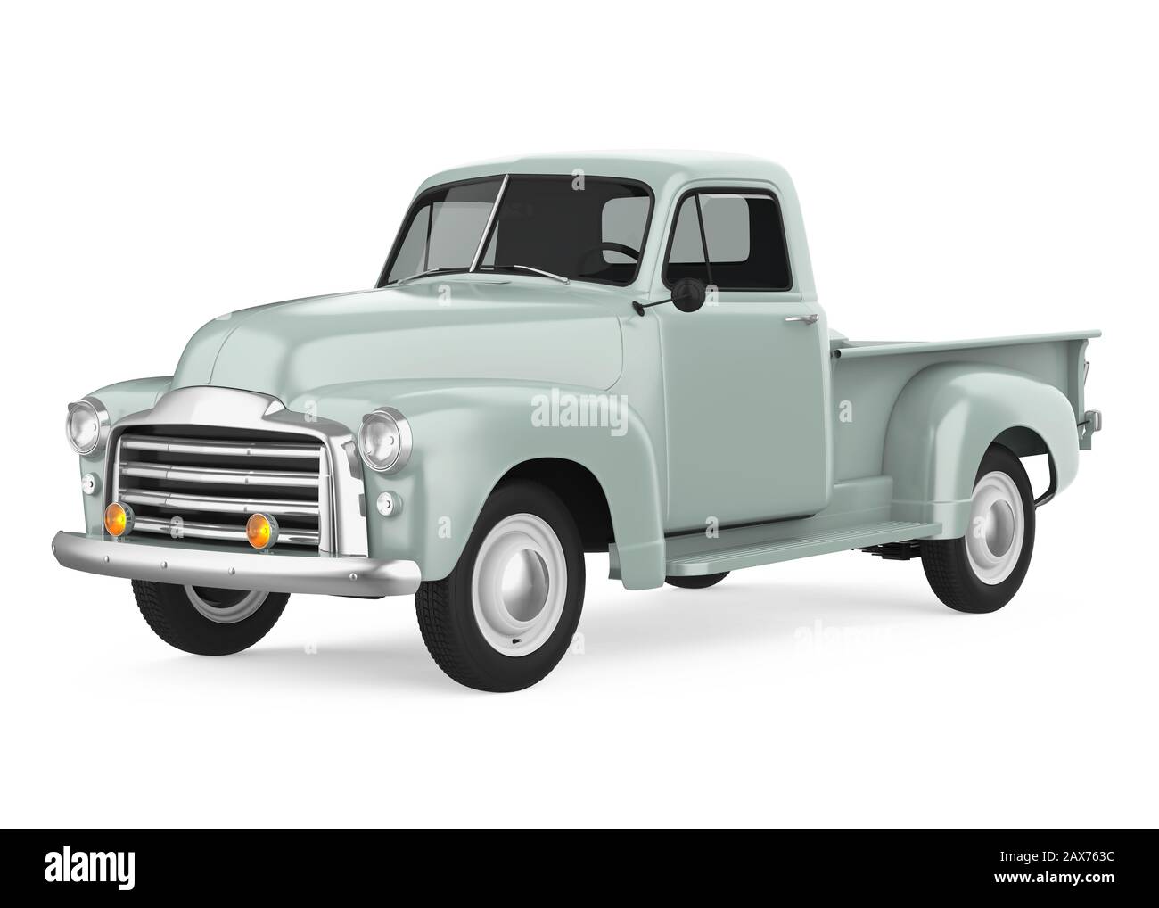 Vintage Pickup Truck Isolated Stock Photo - Alamy