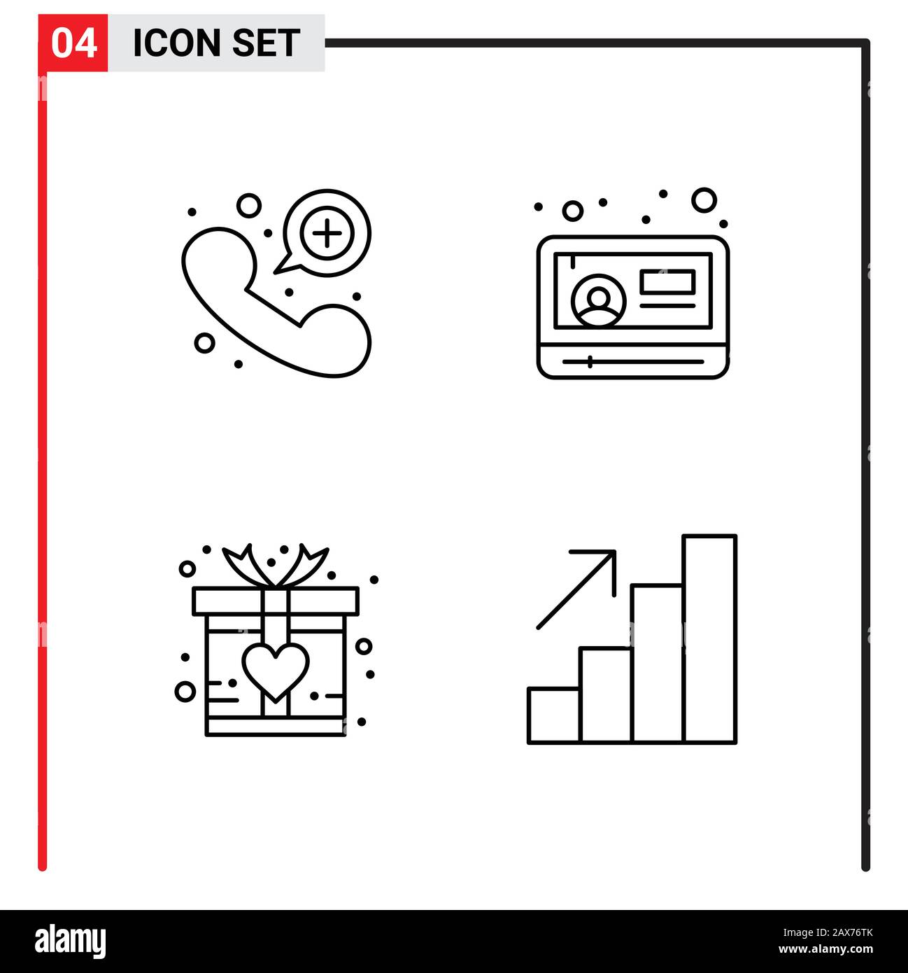 4 General Icons For Website Design Print And Mobile Apps 4 Outline Symbols Signs Isolated On