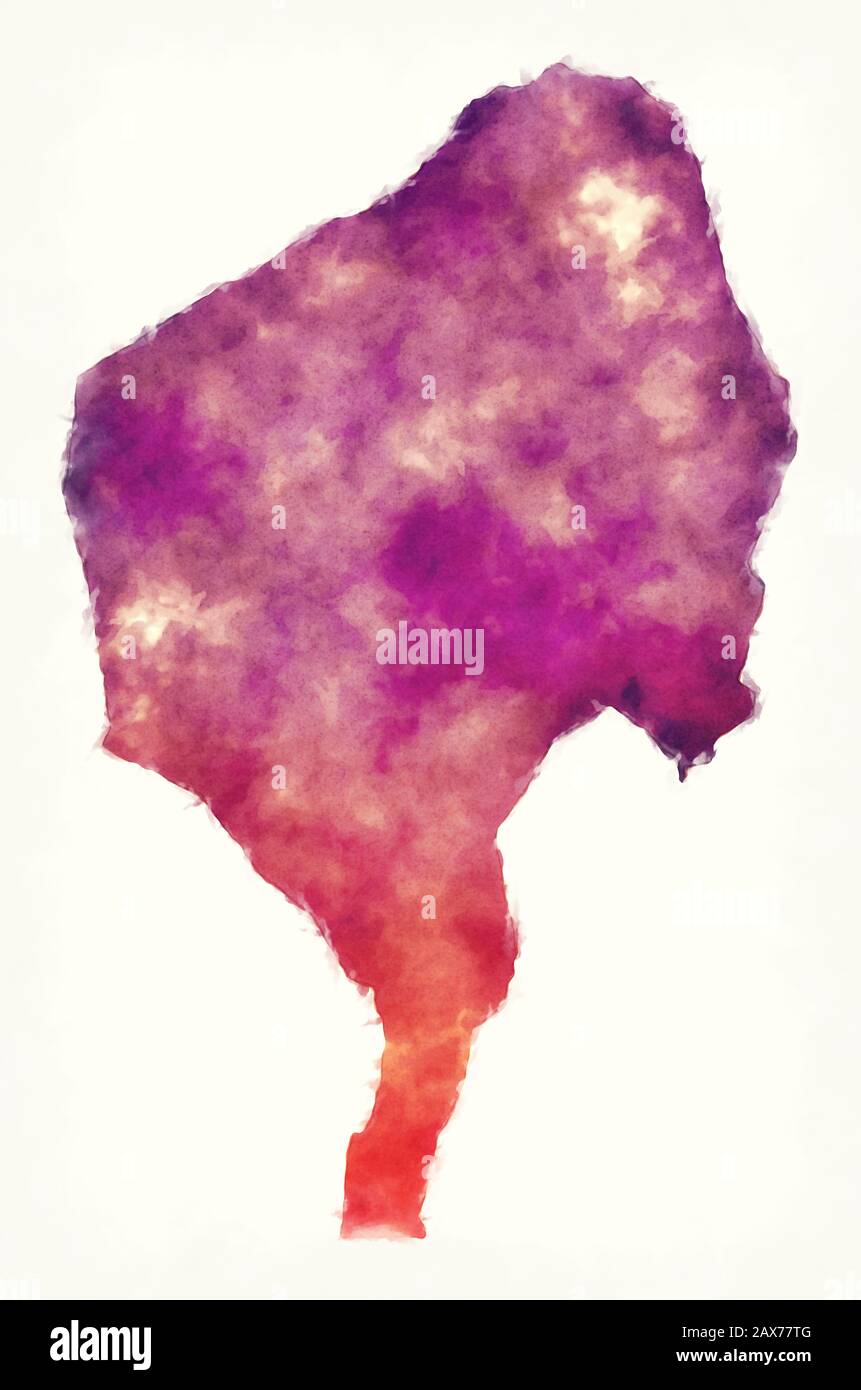 Blue Nile state watercolor map of Sudan Stock Photo - Alamy