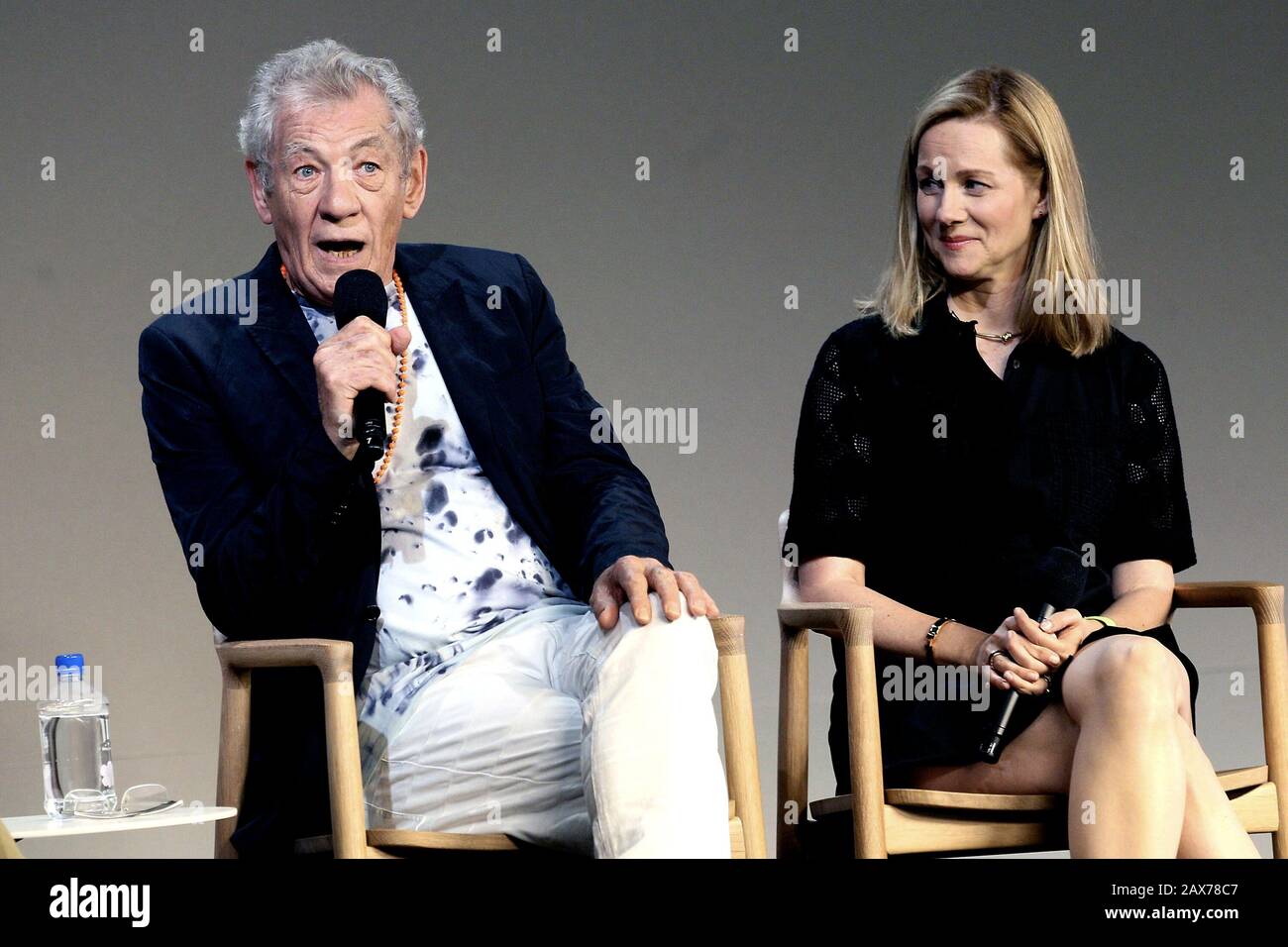 New York, NY, USA. 4 July, 2015. Ian McKellen, Laura Linney at the Meet ...
