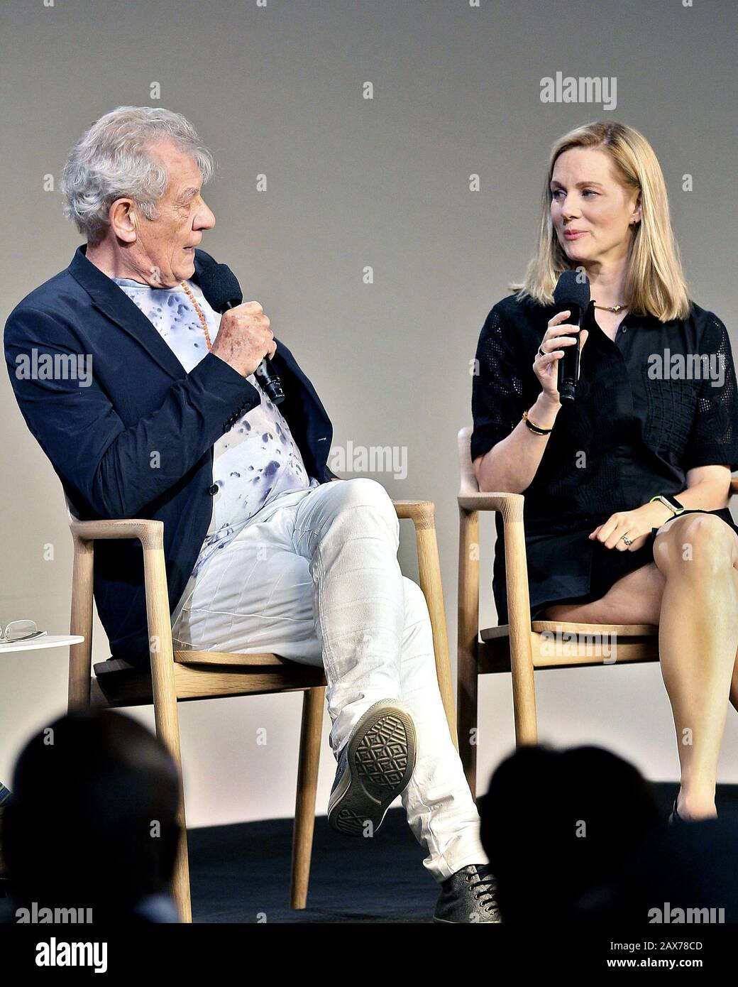 New York, NY, USA. 4 July, 2015. Ian McKellen, Laura Linney at the Meet ...