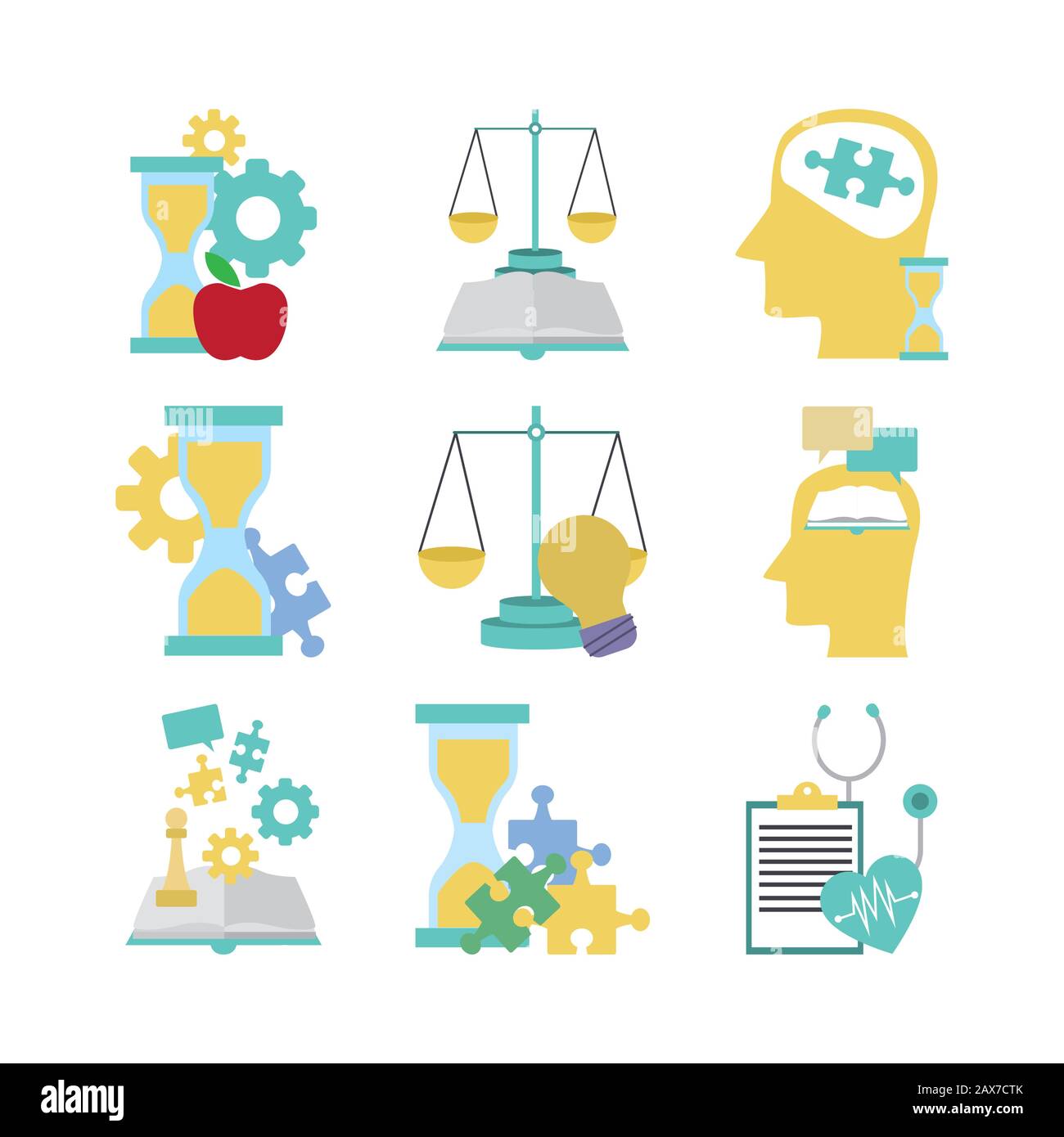 business and creative process related icons, colorful design Stock ...