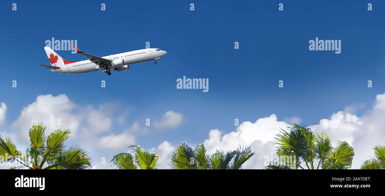 Flying canadian flag hi-res stock photography and images - Alamy