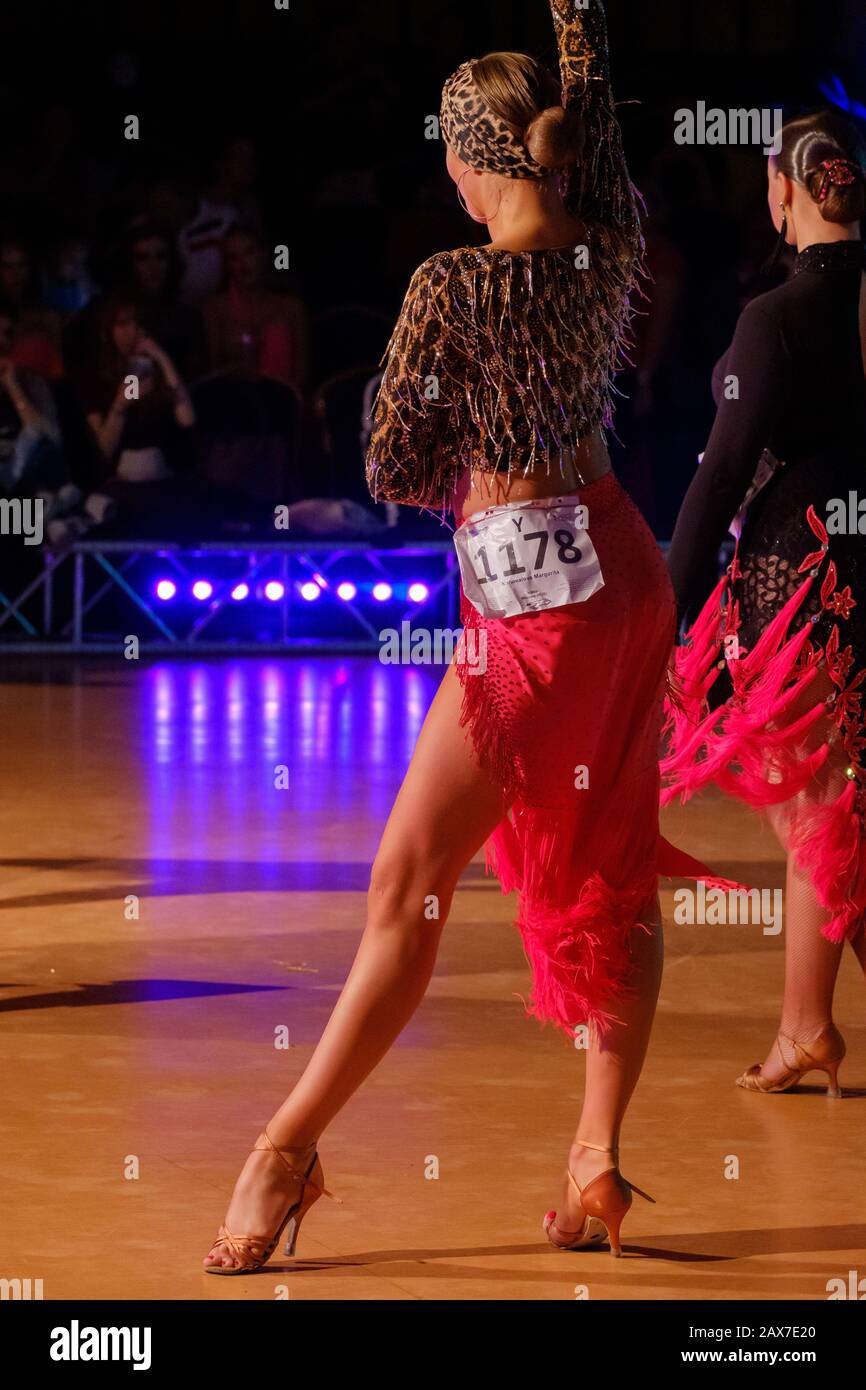 Girls dancers participate in artistic dance competitions Stock Photo ...