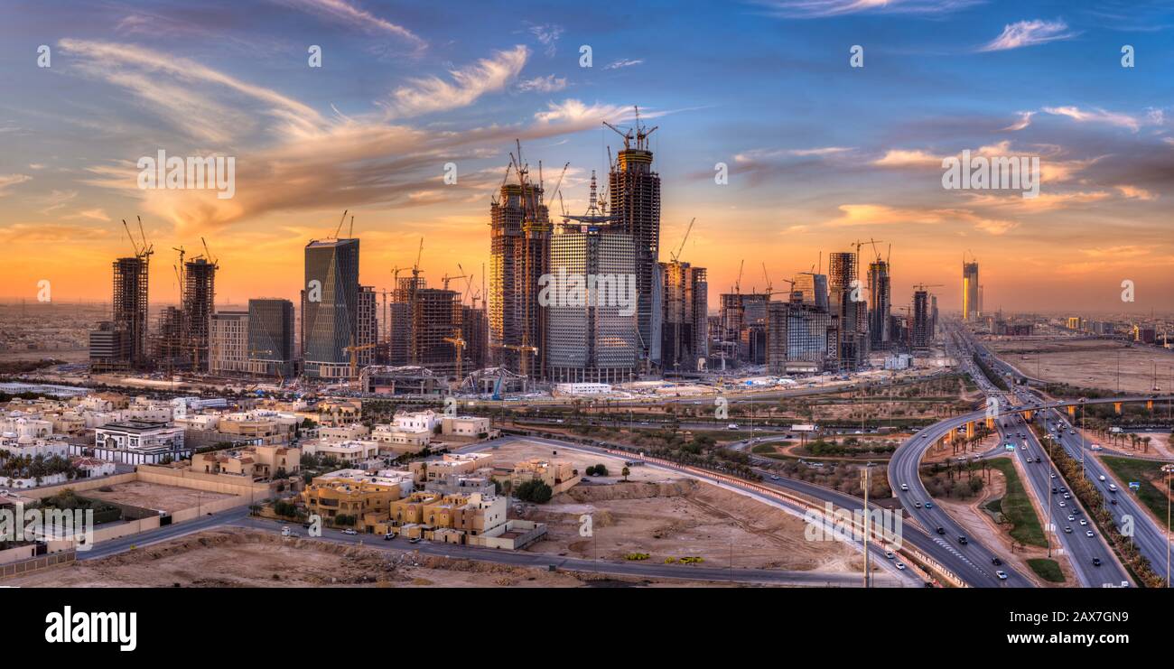 King Abdullah Financial District at Riyadh, Saudi Arabia Stock Photo ...